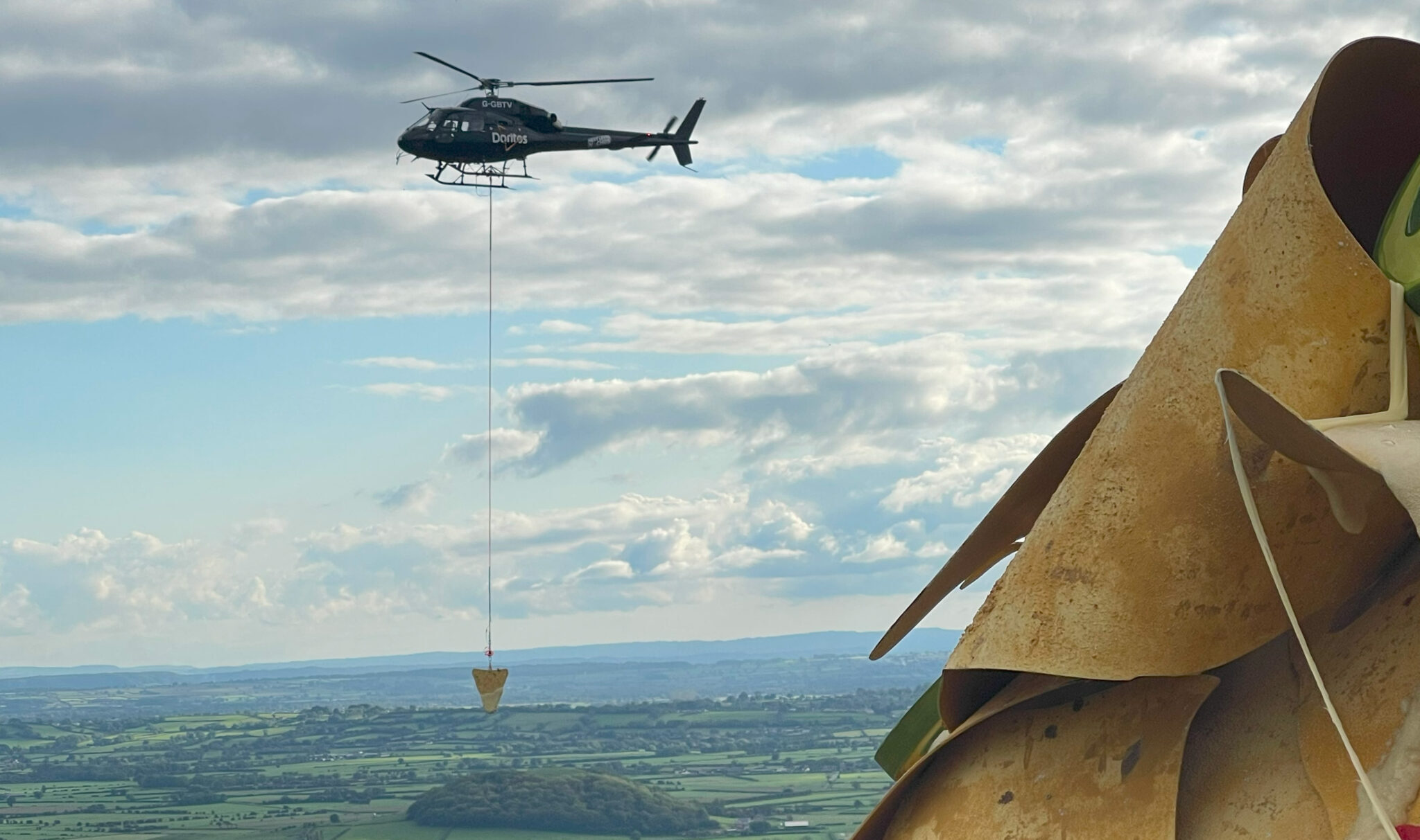 The World's highest Cheese Pull with Doritos - GB Helicopters